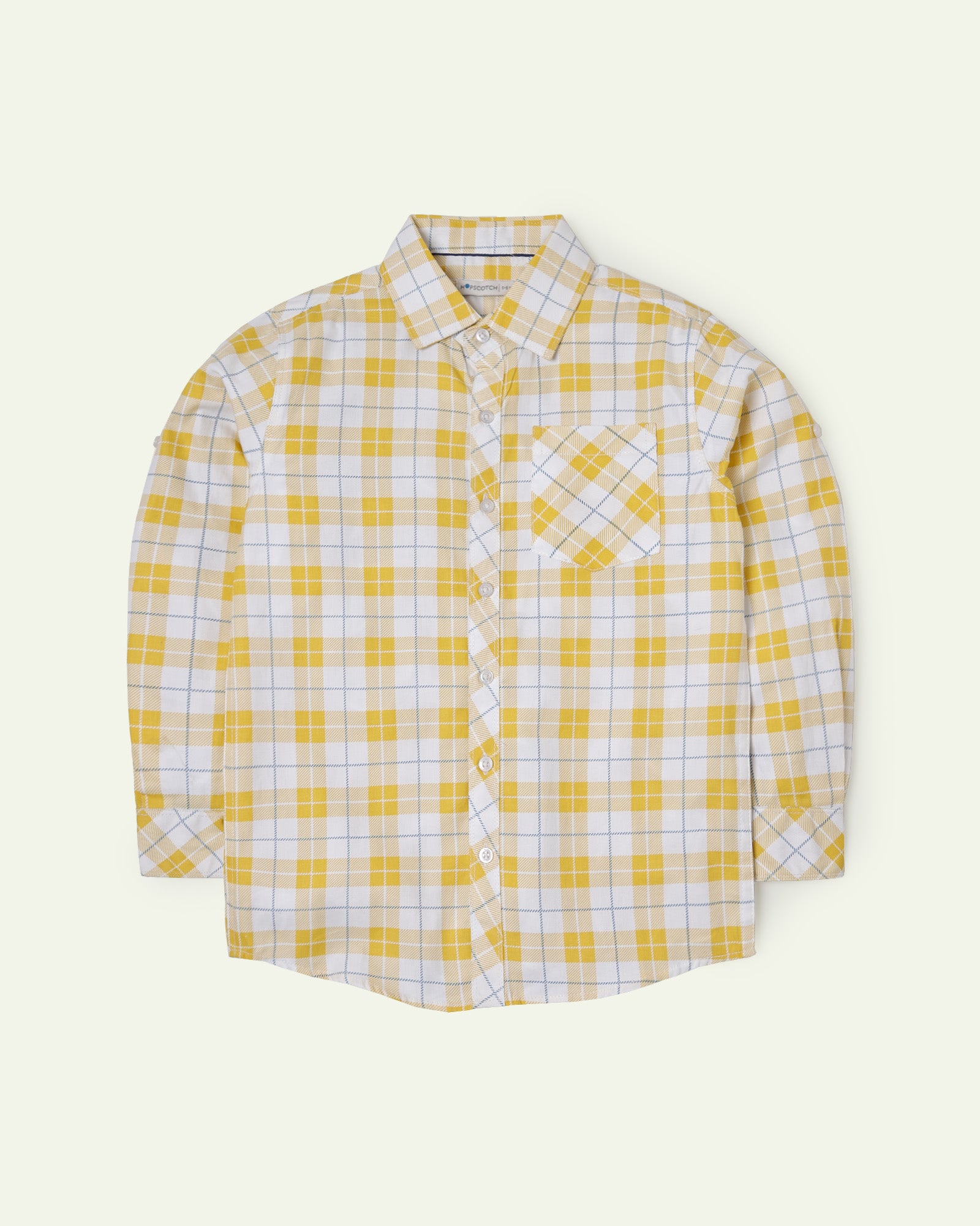 Yellow & White Checkered Shirt – ilovehopscotch